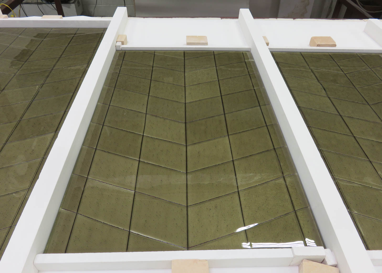 Chevron Wired Panels: Lychgate Roof - Bullseye Studio