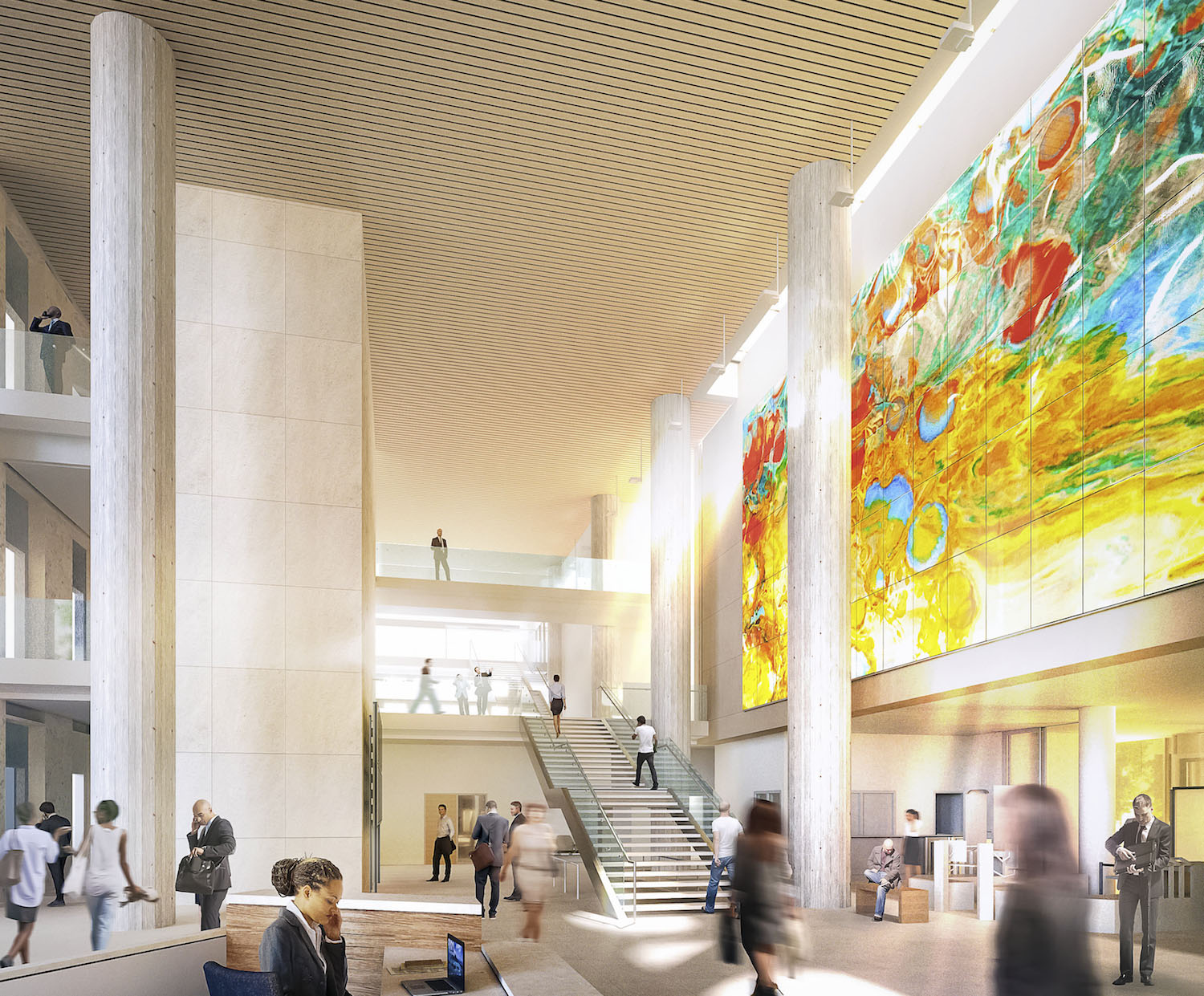 Multnomah County Central Courthouse Lobby Artwork - Bullseye Studio